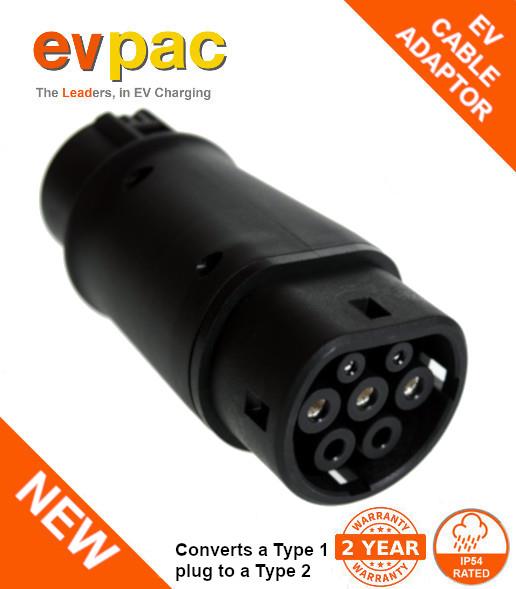 Compact Type 1 to Type 2 Converter - Powerpac